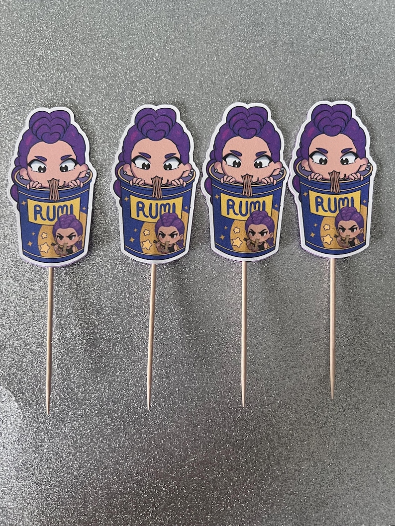 K-pop Demon Hunters Party Decorations, Kpop Demon Hunters Cupcake ...