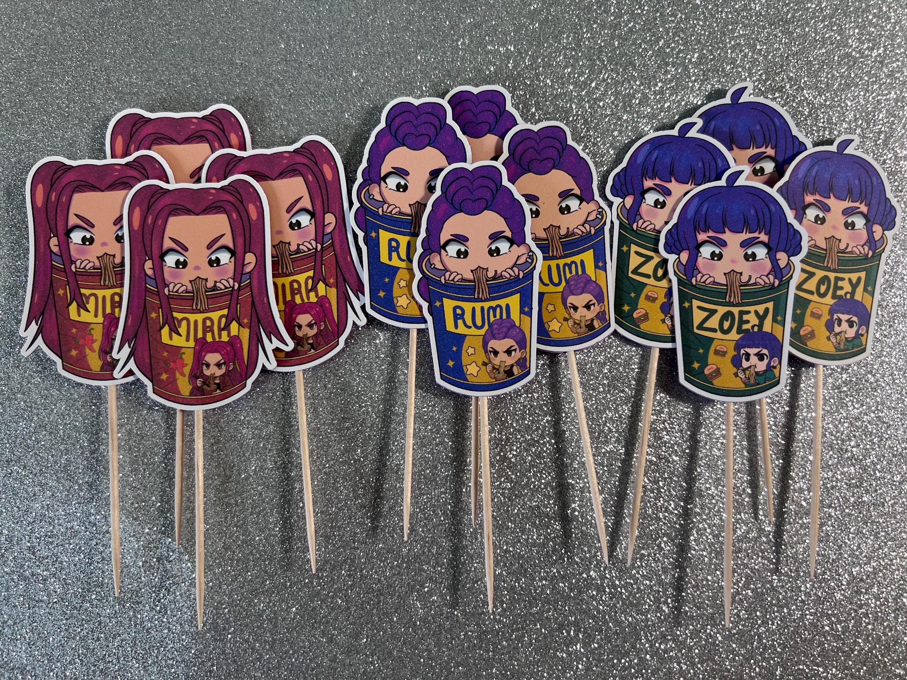 K-pop Demon Hunters Party Decorations, Kpop Demon Hunters Cupcake ...