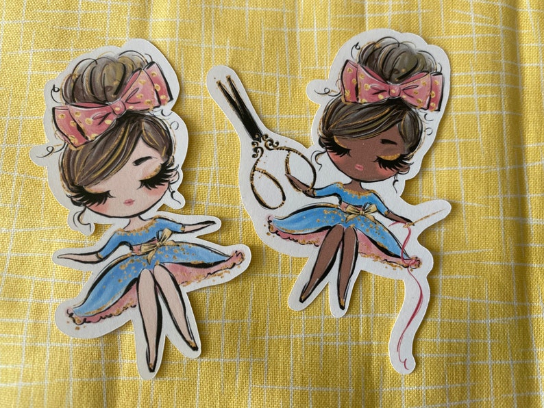 Seamstress Sewing/crafts Sticker Set - Etsy