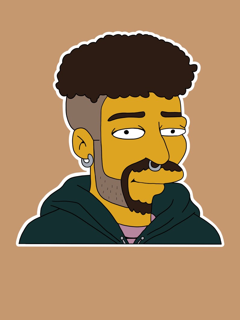 Bad Bunny Simpson PNG Cartoon Bad Bunny PNG Digital | Etsy