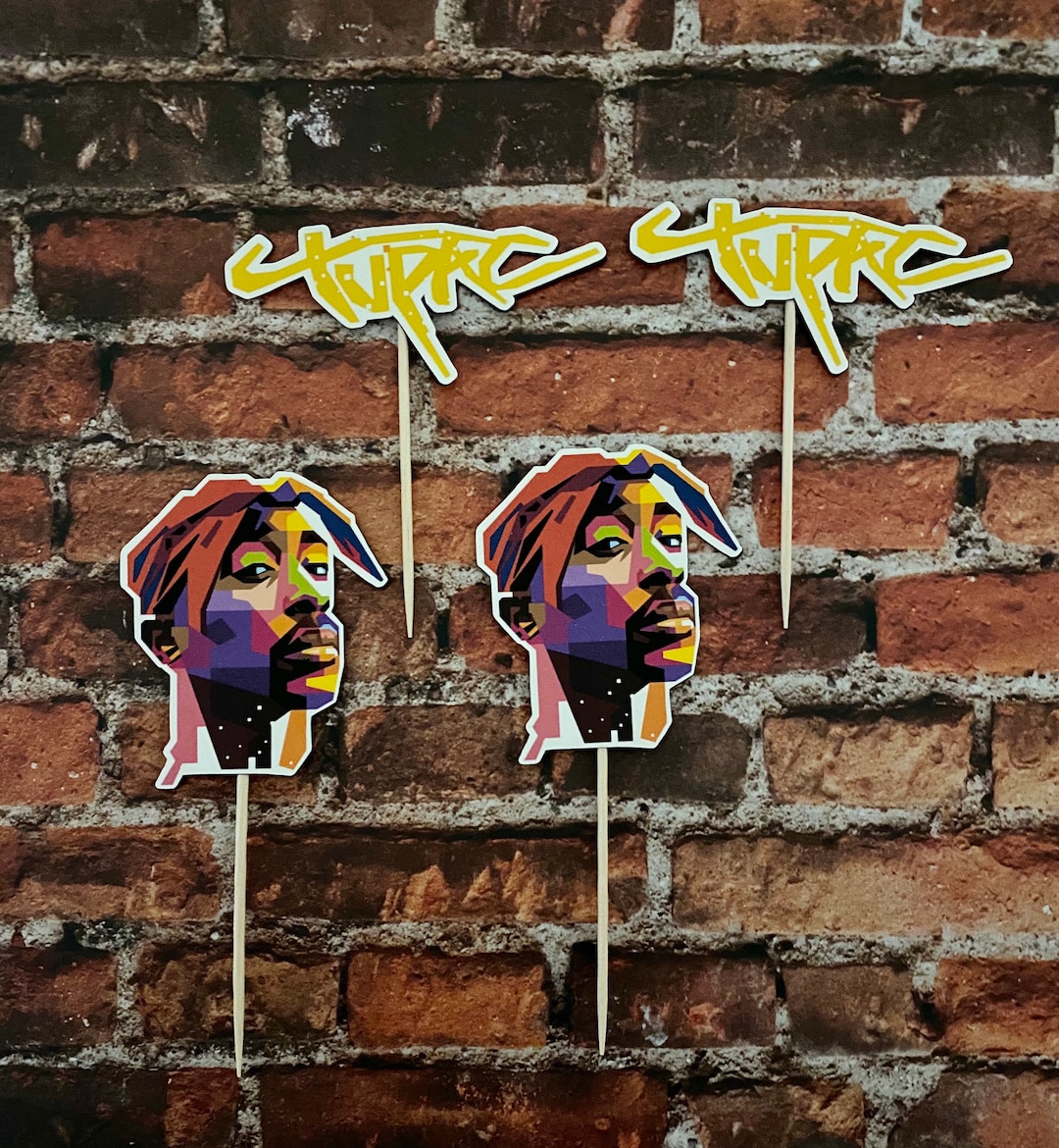 Tupac Cupcake Toppers - 90’s Hip Hop/rap - Etsy