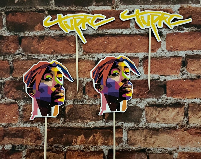 Tupac Cupcake Toppers - 90’s Hip Hop/rap - Etsy