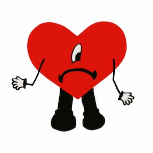 Bad Bunny Heart, Bad Bunny, PNG File - Etsy