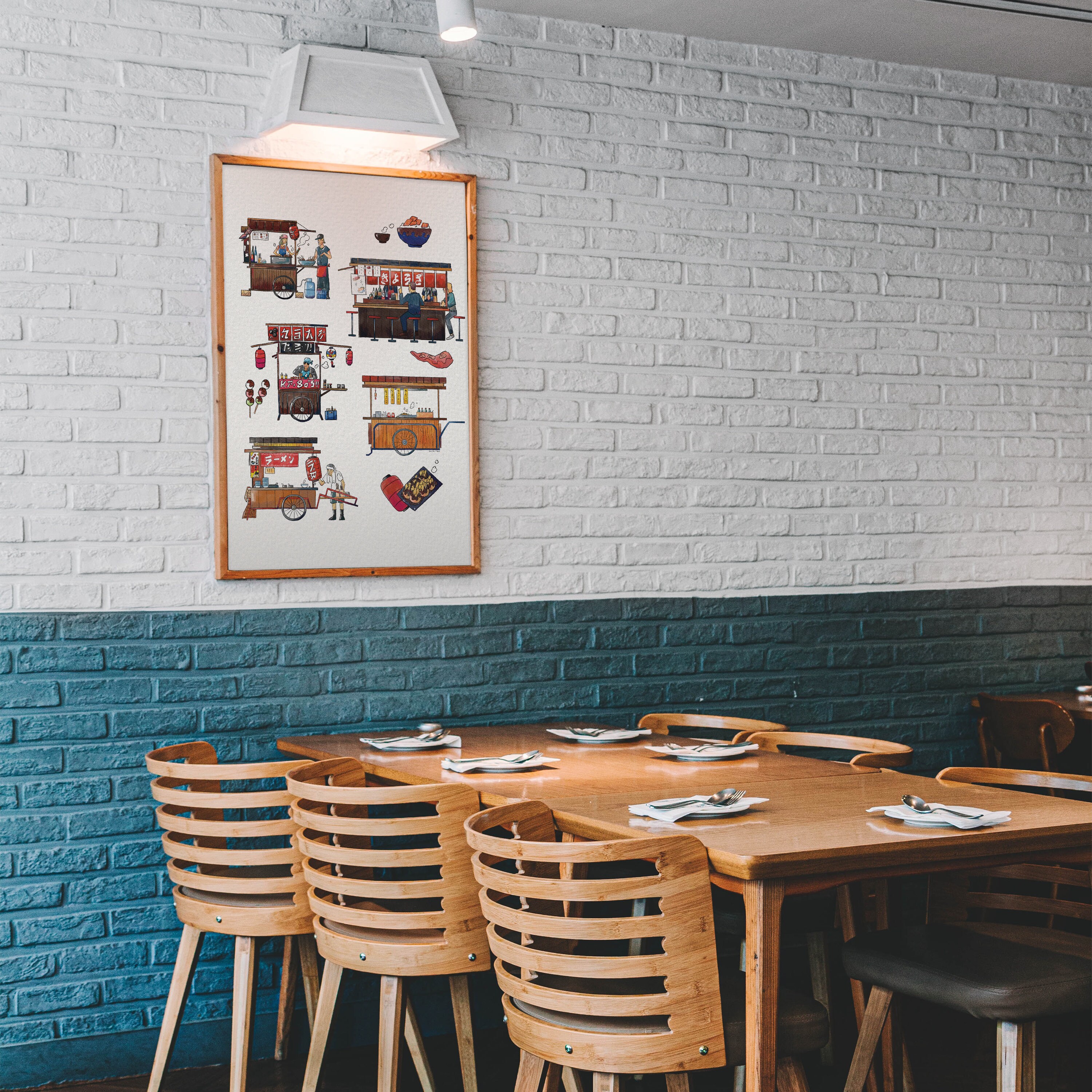 Food Cart Print | Street Food Print | Food Cart Wall Decor| Digital ...