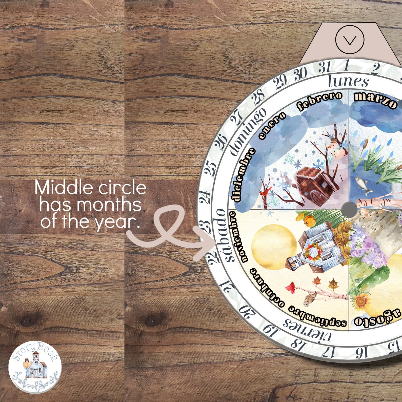 Spanish Waldorf Perpetual Calendar for Homeschool or Classroom ...