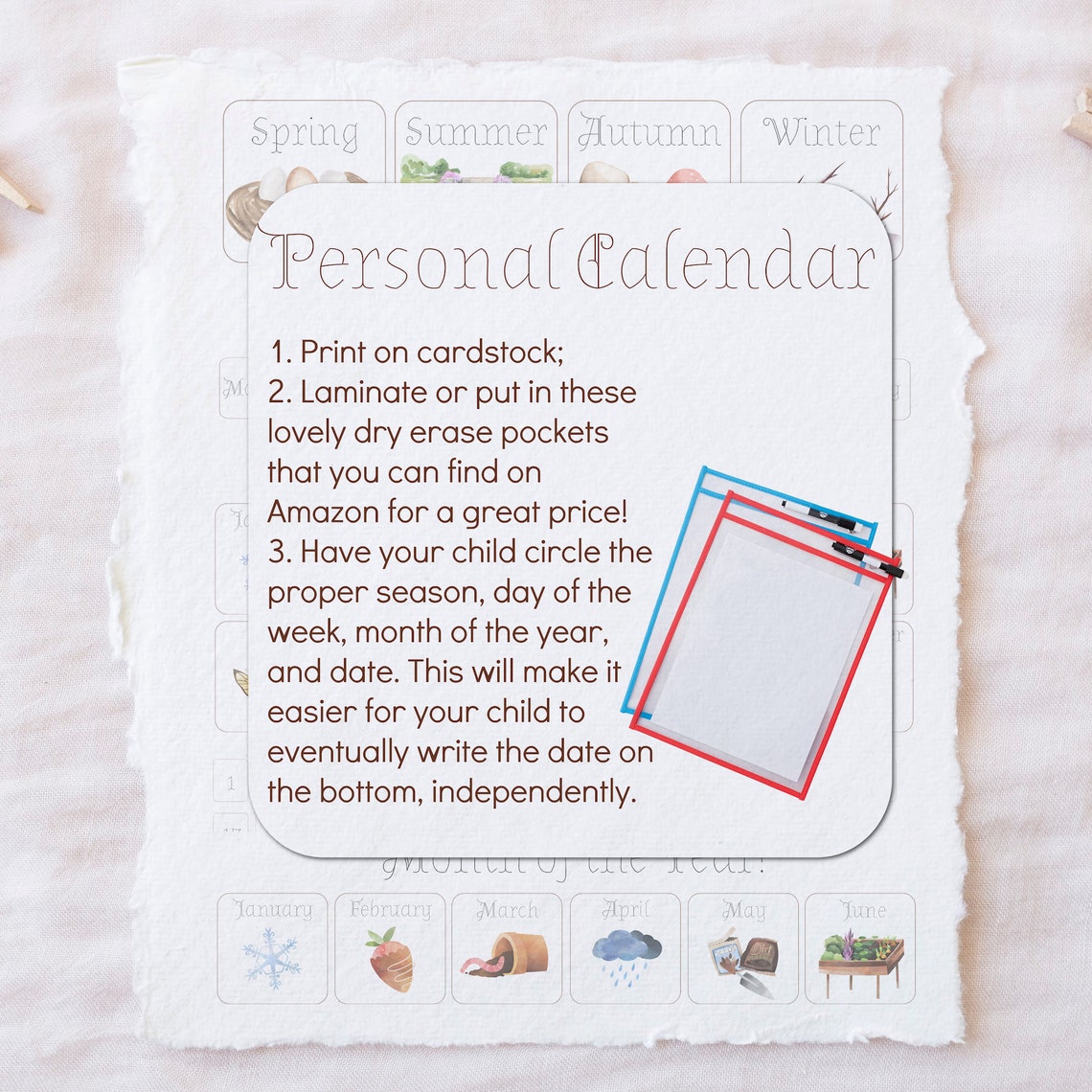 Southern Hemisphere Perpetual Calendar for Each Child to Use - Etsy