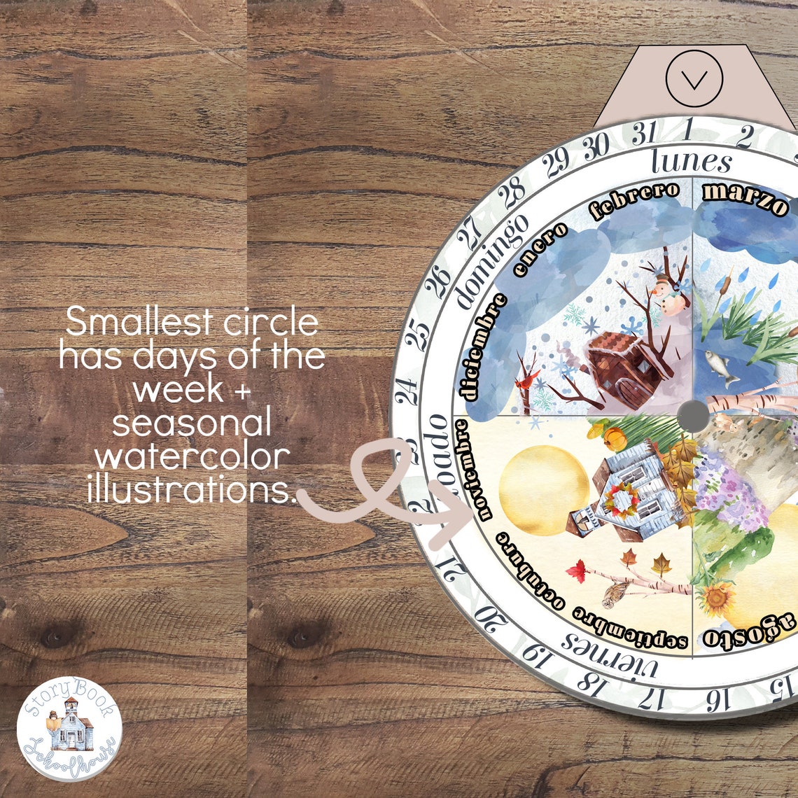 Spanish Waldorf Perpetual Calendar for Homeschool or Classroom ...