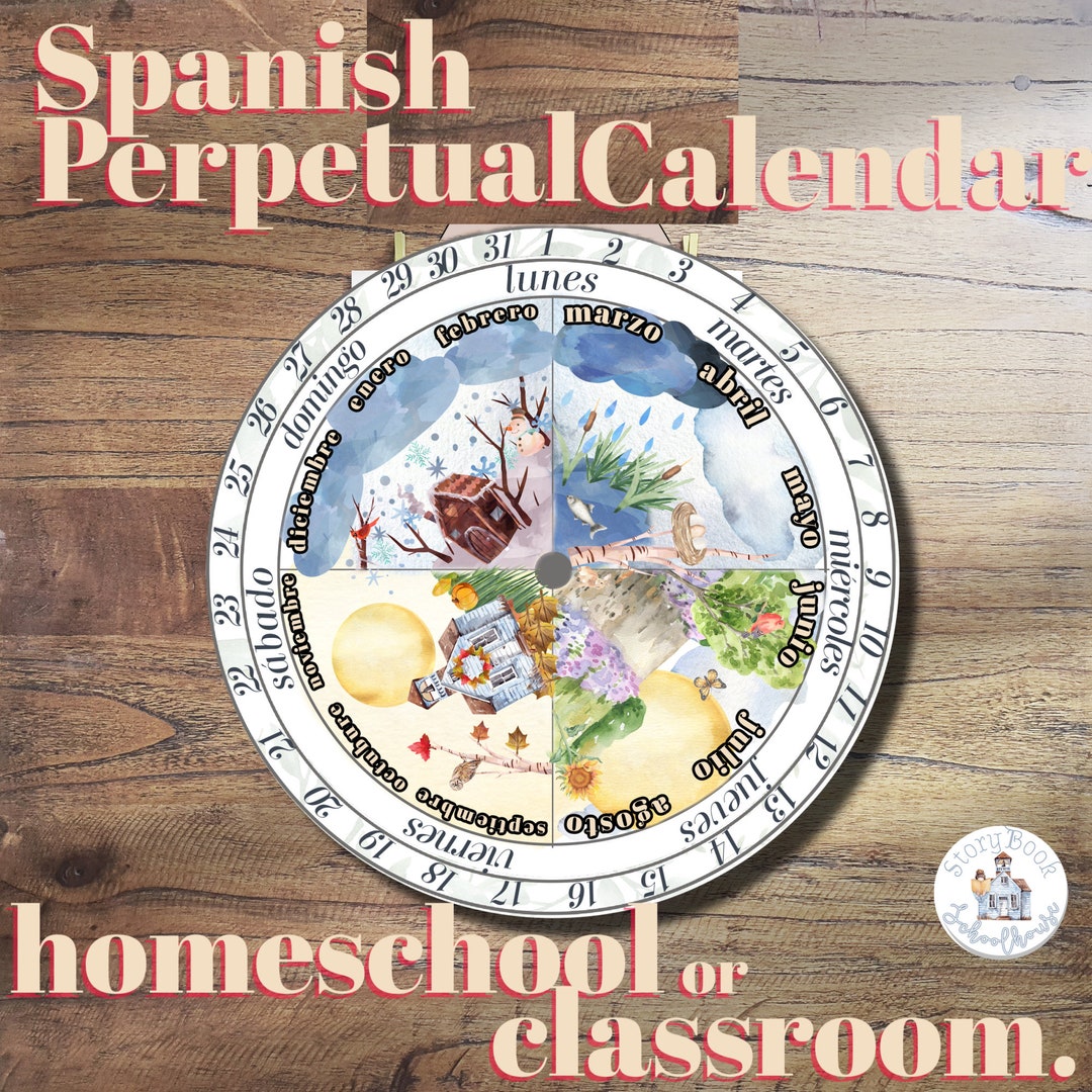 Spanish Waldorf Perpetual Calendar for Homeschool or Classroom ...