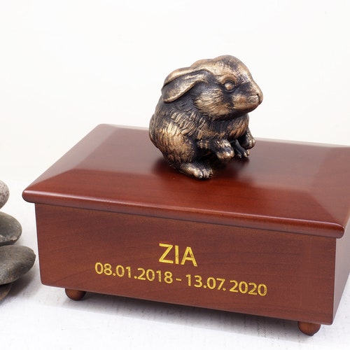 Rabbit Urn Pet Memorial Ashes Casket | Etsy