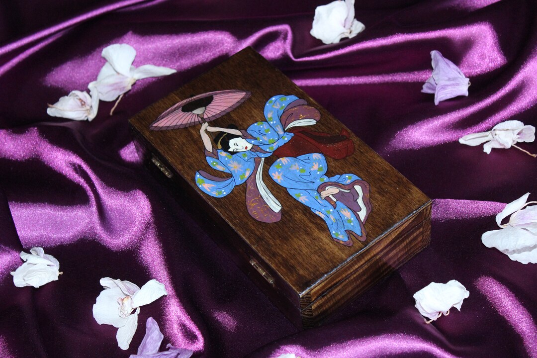 Hand-painted Japanese Style Box - Etsy