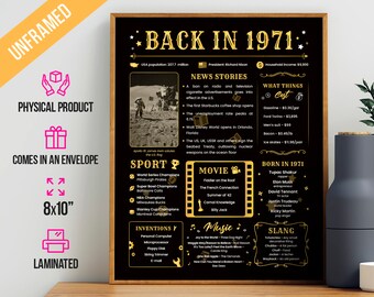 Back in 1971 Poster - Etsy