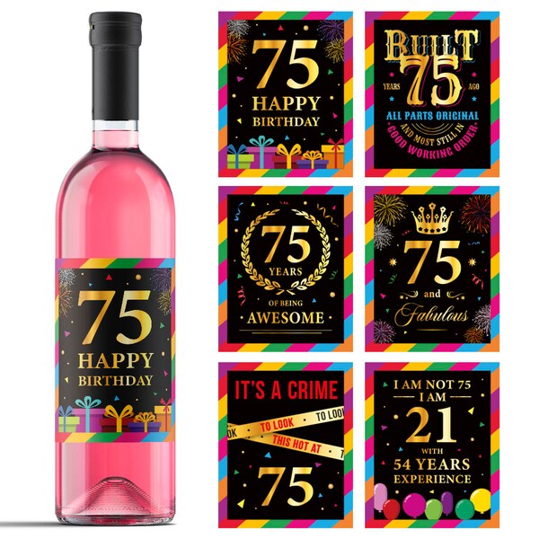 75th Birthday Tags - Etsy