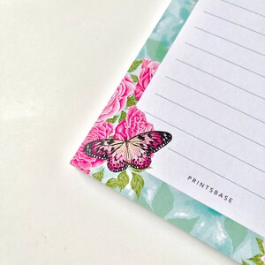 Pink Roses Notepad Set, Floral Notepad Set, Spring/summer Notepad ...
