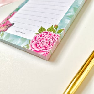 Pink Roses Notepad Set, Floral Notepad Set, Spring/summer Notepad ...