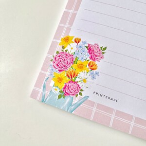 Pink Roses Notepad Set, Floral Notepad Set, Spring/summer Notepad ...