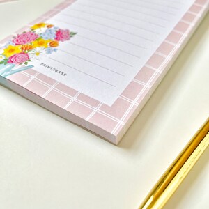 Pink Roses Notepad Set, Floral Notepad Set, Spring/summer Notepad ...