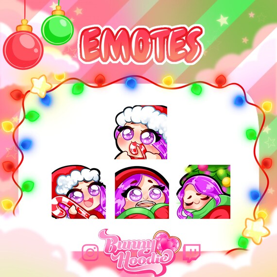Digital 6 Eye Colors Included Burgundy Hair Kawaii Christmas Holiday ...