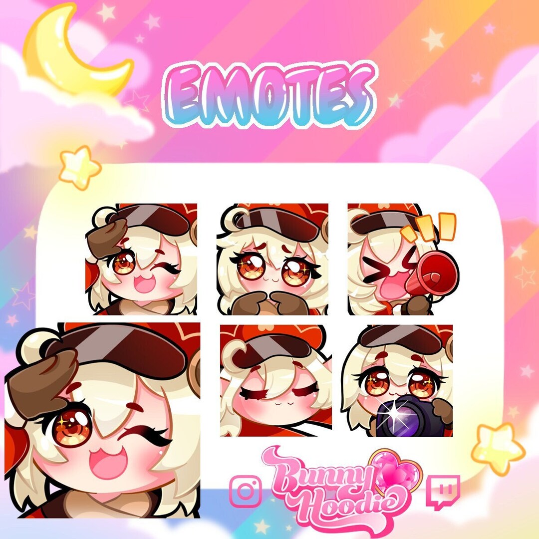 ANIMATED Klee Genshin Impact Emotes - Twitch & Discord Kawaii Premade ...