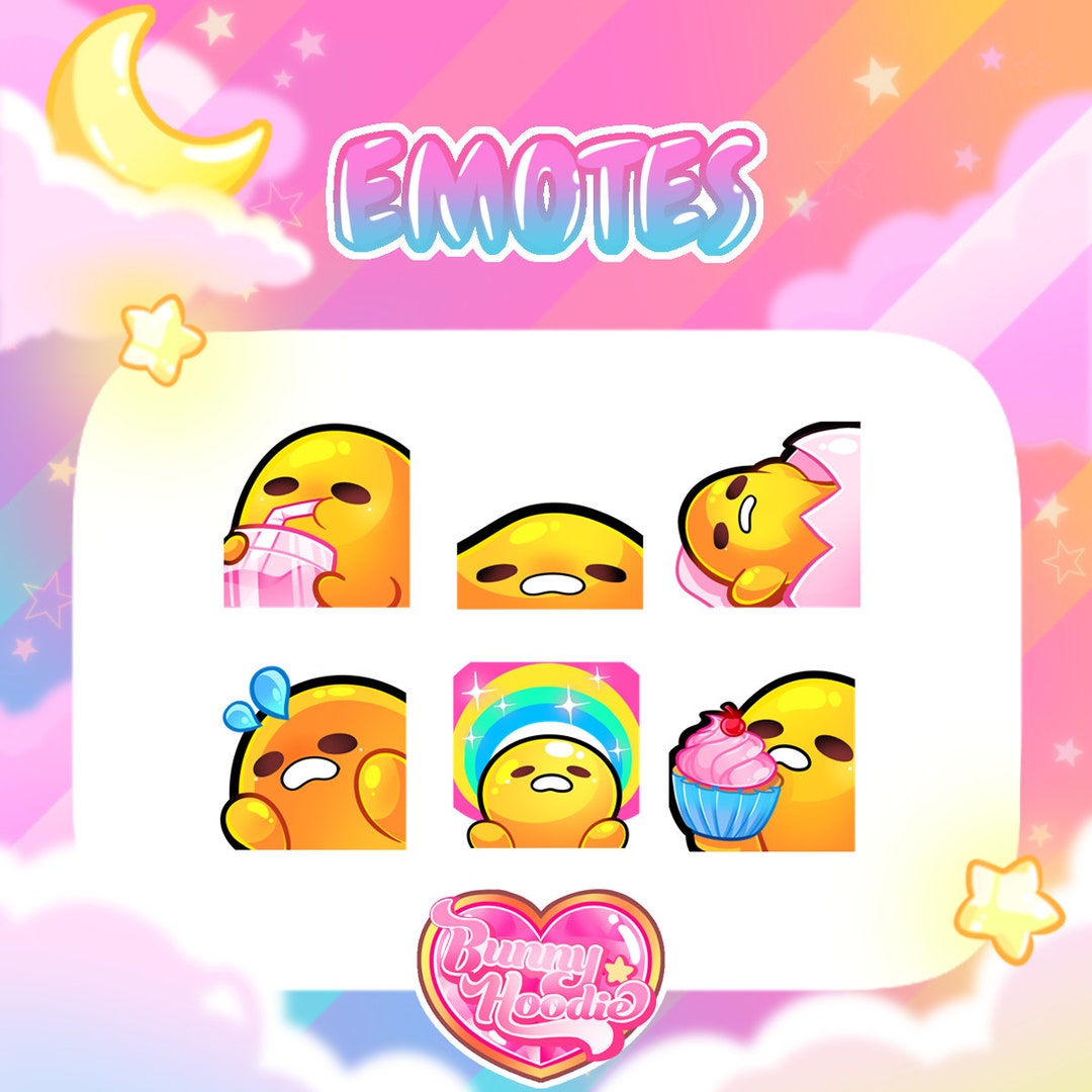 Kawaii Egg Emotes - Cute Premade P2U Pack for Twitch & Discord Pink ...