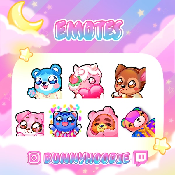 Kawaii Furby Twitch Emotes More Cute Pink 90s Retro Furbies Premade P2U ...