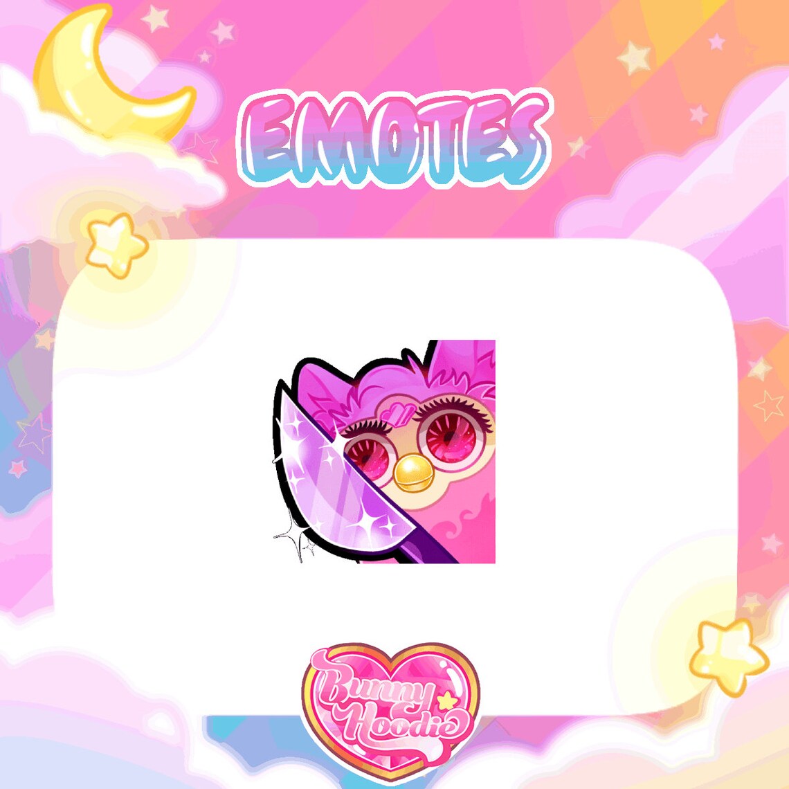 ANIMATED Kawaii Furby Twitch Emote - Cute Pink 90s Retro Furbie Premade ...