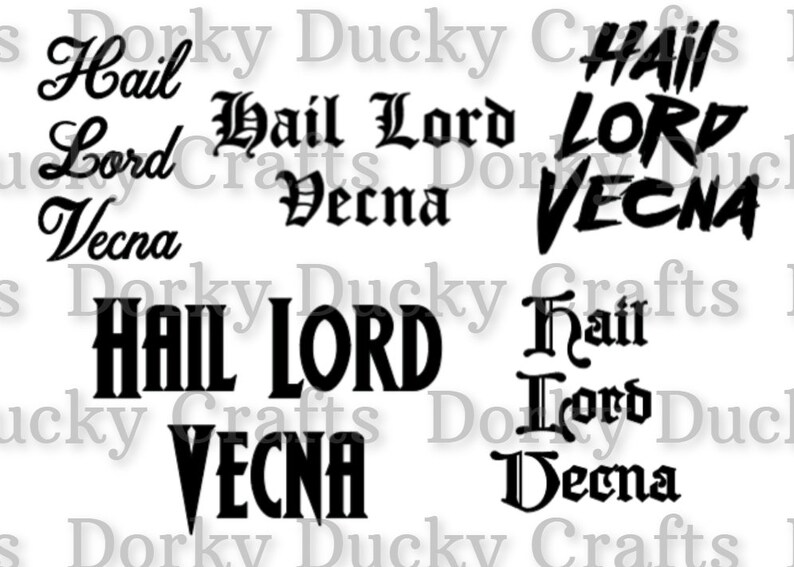 Hail Lord Vecna SVG Files for Cricut, Silhouette Cutting Machine - Etsy