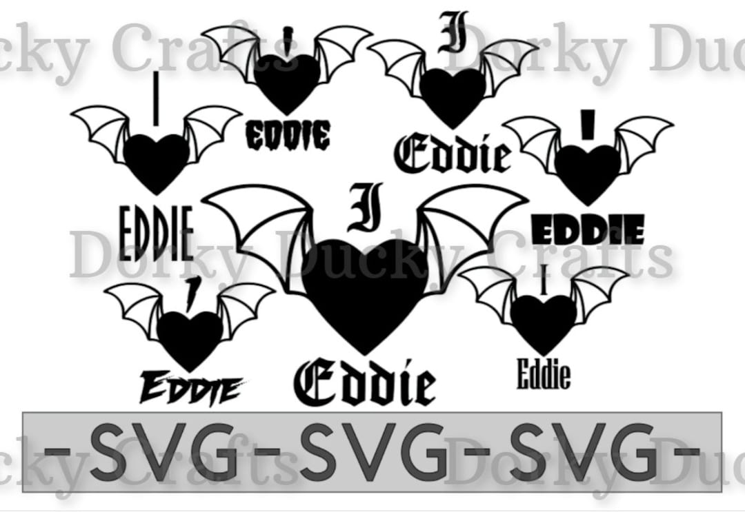I Love Eddie SVG Files for Cricut, Silhouette Cutting Machine - Etsy