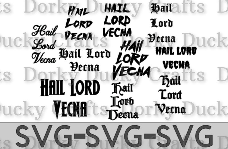 Hail Lord Vecna SVG Files for Cricut, Silhouette Cutting Machine - Etsy