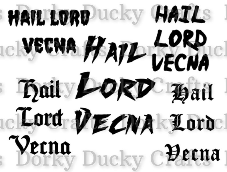 Hail Lord Vecna SVG Files for Cricut, Silhouette Cutting Machine - Etsy