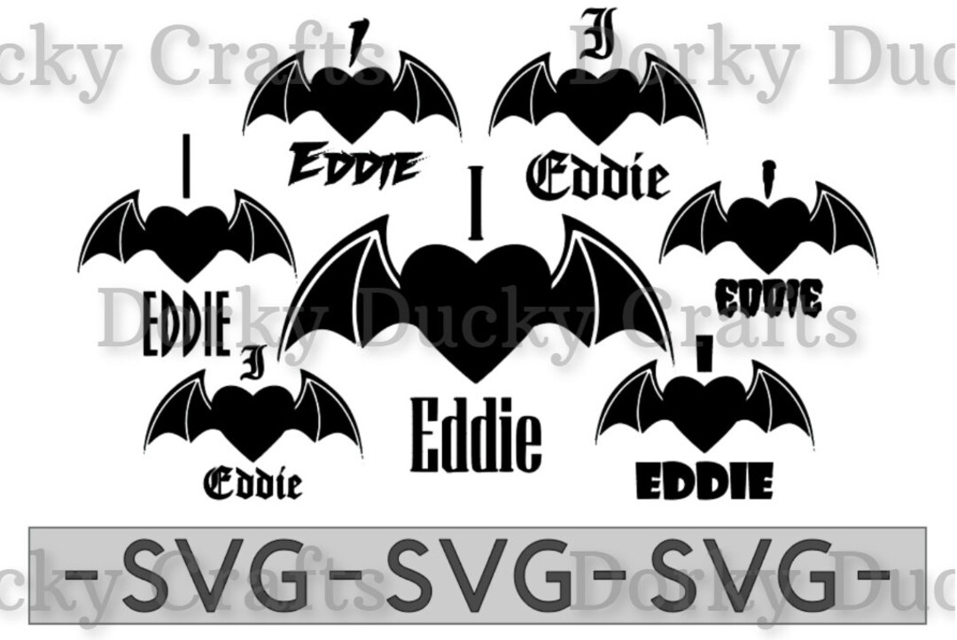 I Love Eddie SVG Files for Cricut, Silhouette Cutting Machine - Etsy