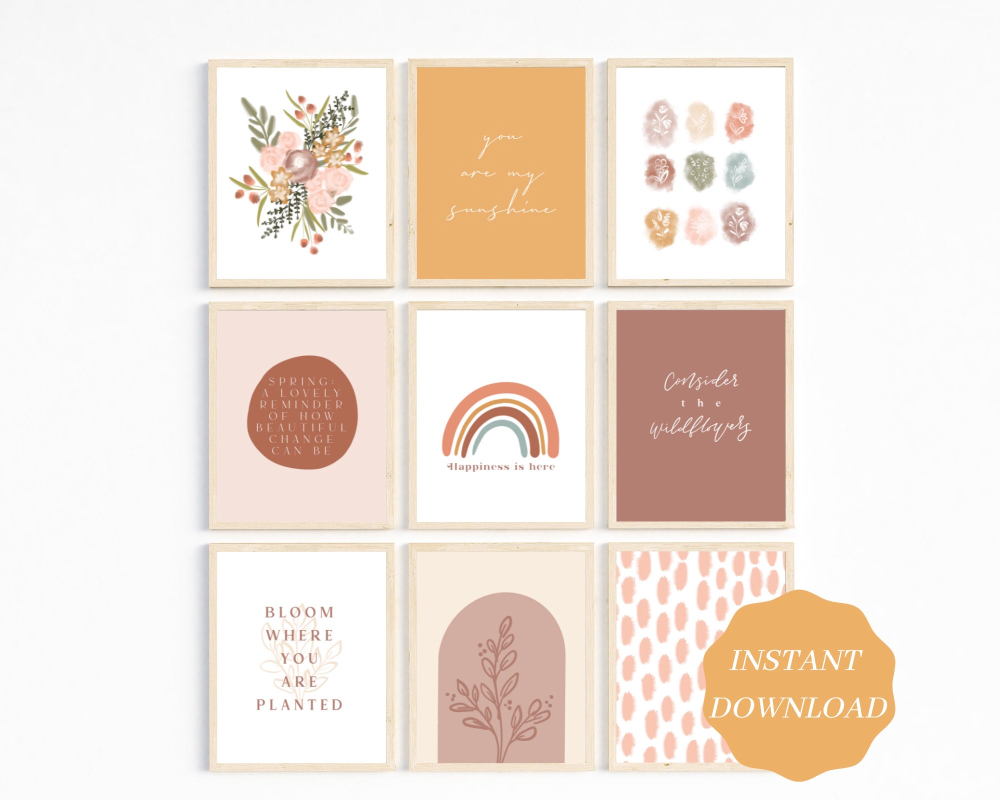 Spring Prints Modern Spring Prints Minimal House Decor - Etsy