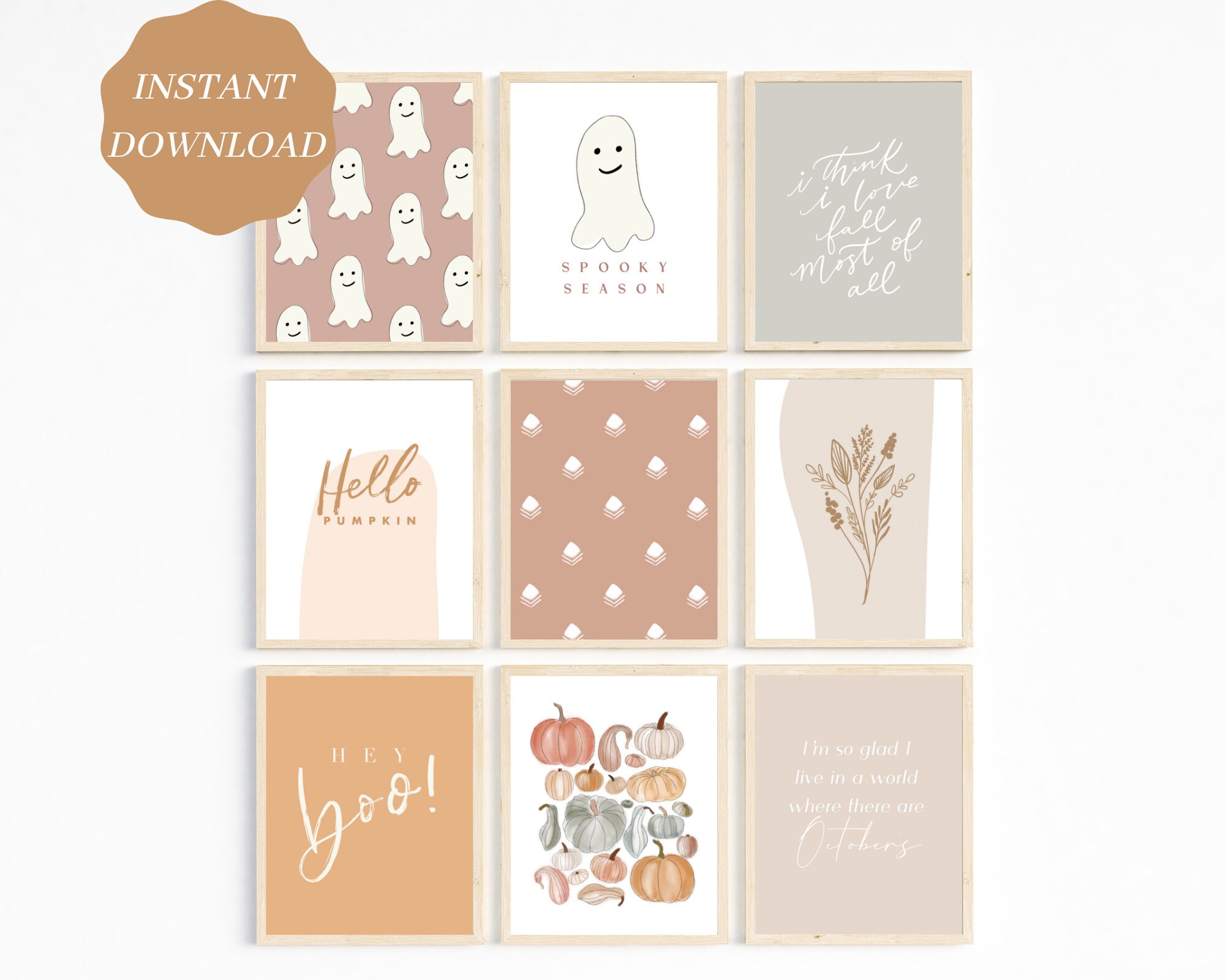 Fall Prints Holiday Prints Printable Fall Decor Modern - Etsy