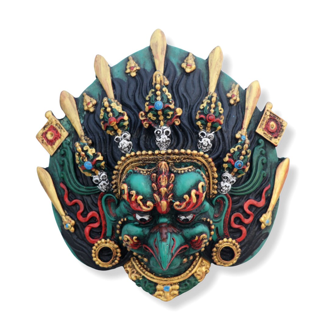 Hand-painted Resin Garuda Face Mask Wall Hanging/ Decor, Garuda Statue ...