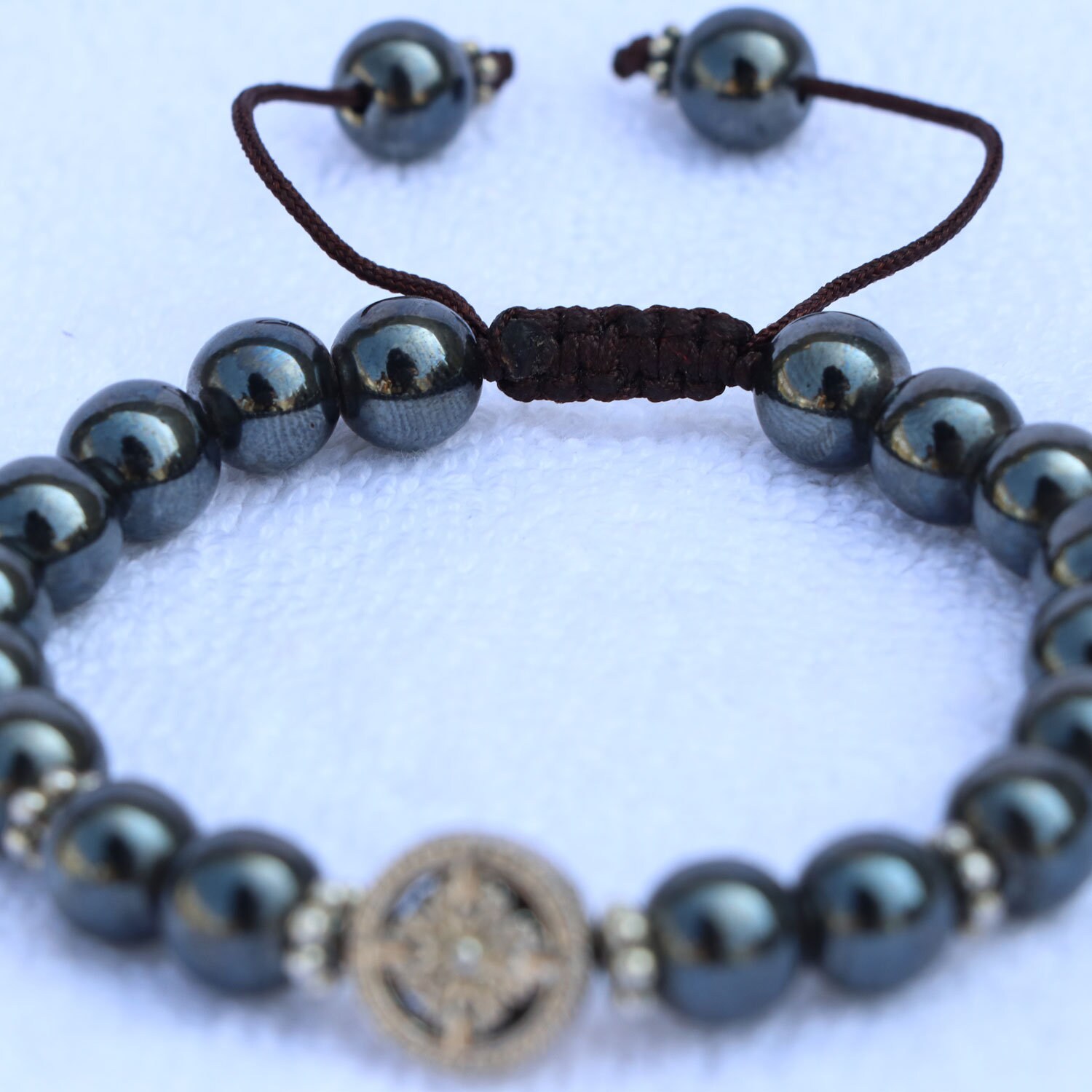 Hematite Stone Wrist Mala With Double Dorje Bead - Etsy