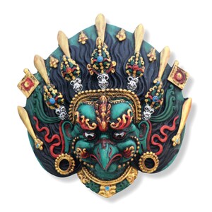 Hand-painted Resin Garuda Face Mask Wall Hanging/ Decor, Garuda Statue ...