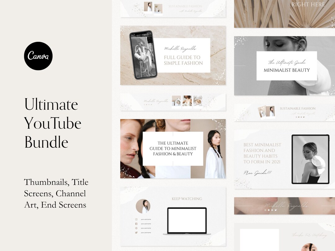 Youtube Branding Kit, Templates for Canva, Youtube Channel Kit, Youtube ...