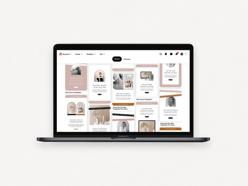 40 Pinterest Templates for Canva, Pin Template, Canva Template, Blogger ...