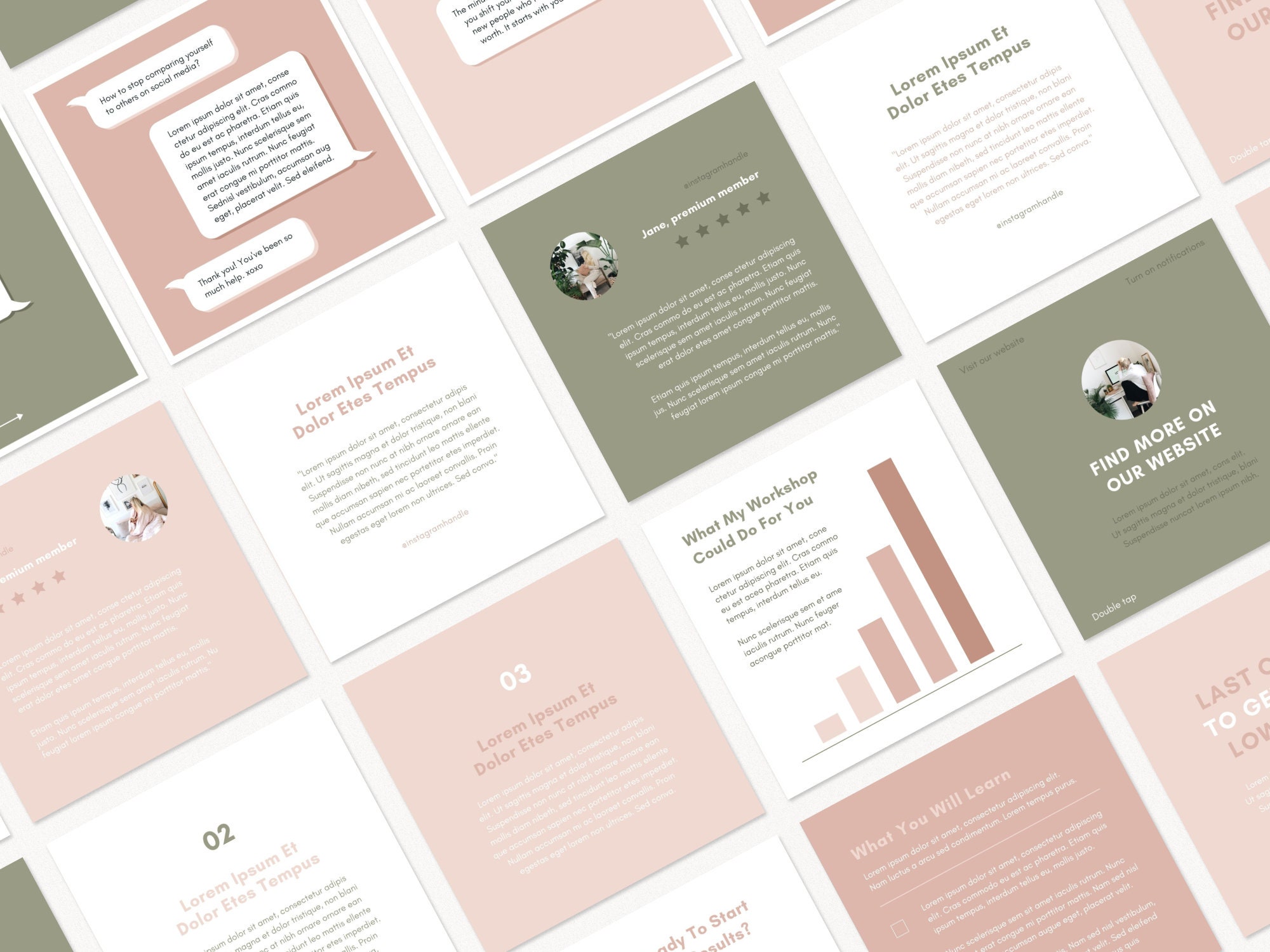 96 Instagram Post & Story Carousel Templates for Canva | Etsy India