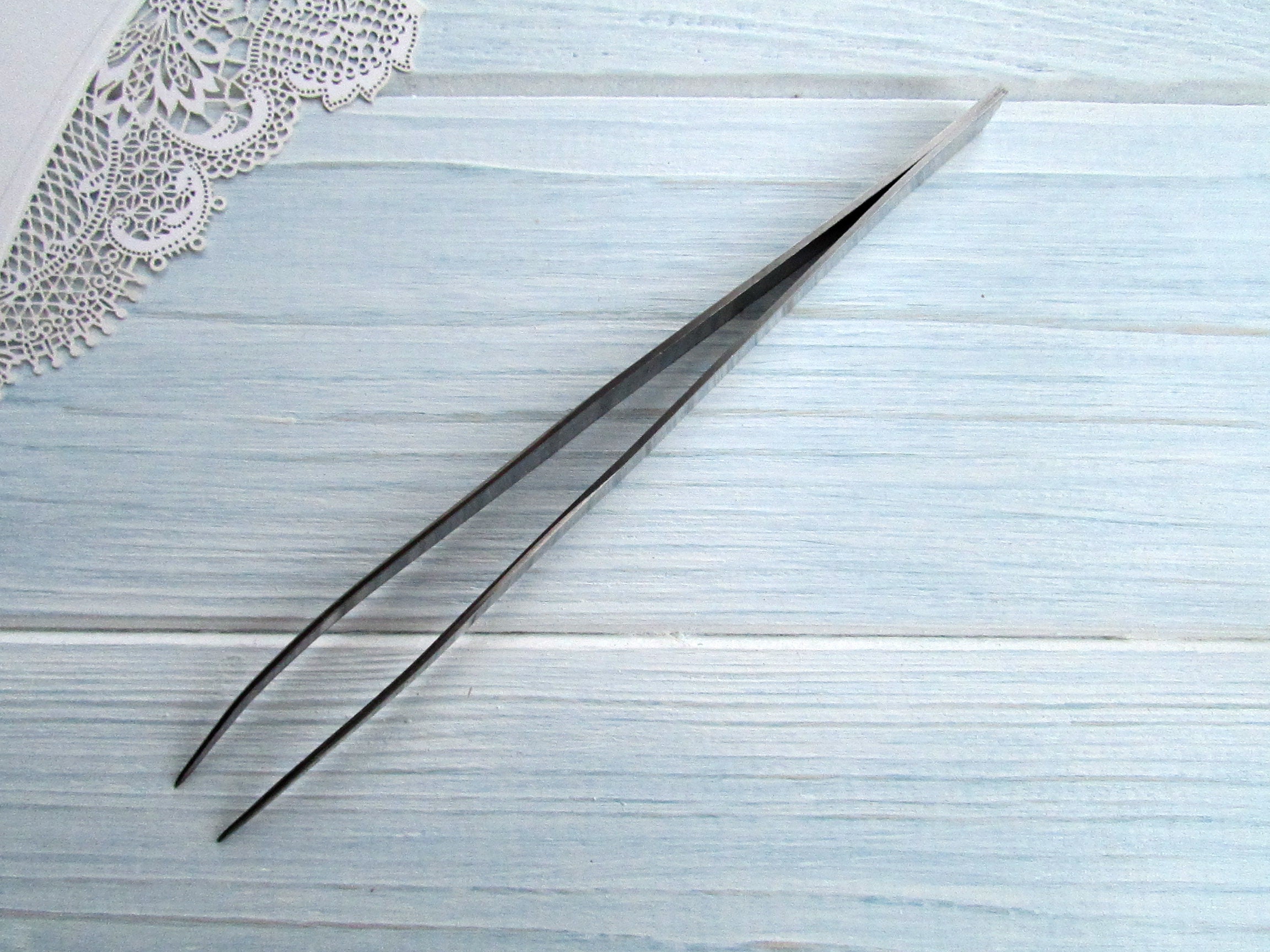 Japanese Curved Stainless Steel Tweezers L 150 Mm | Etsy
