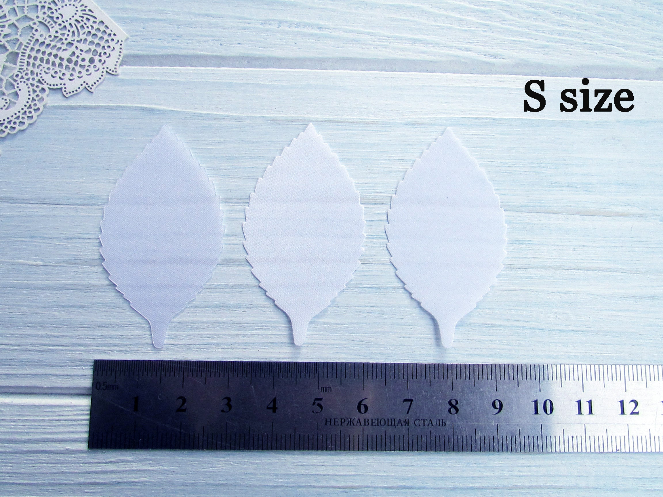 50 Pcs Rose Leaf Satin White Cut-out Pre-starched Leaves for - Etsy