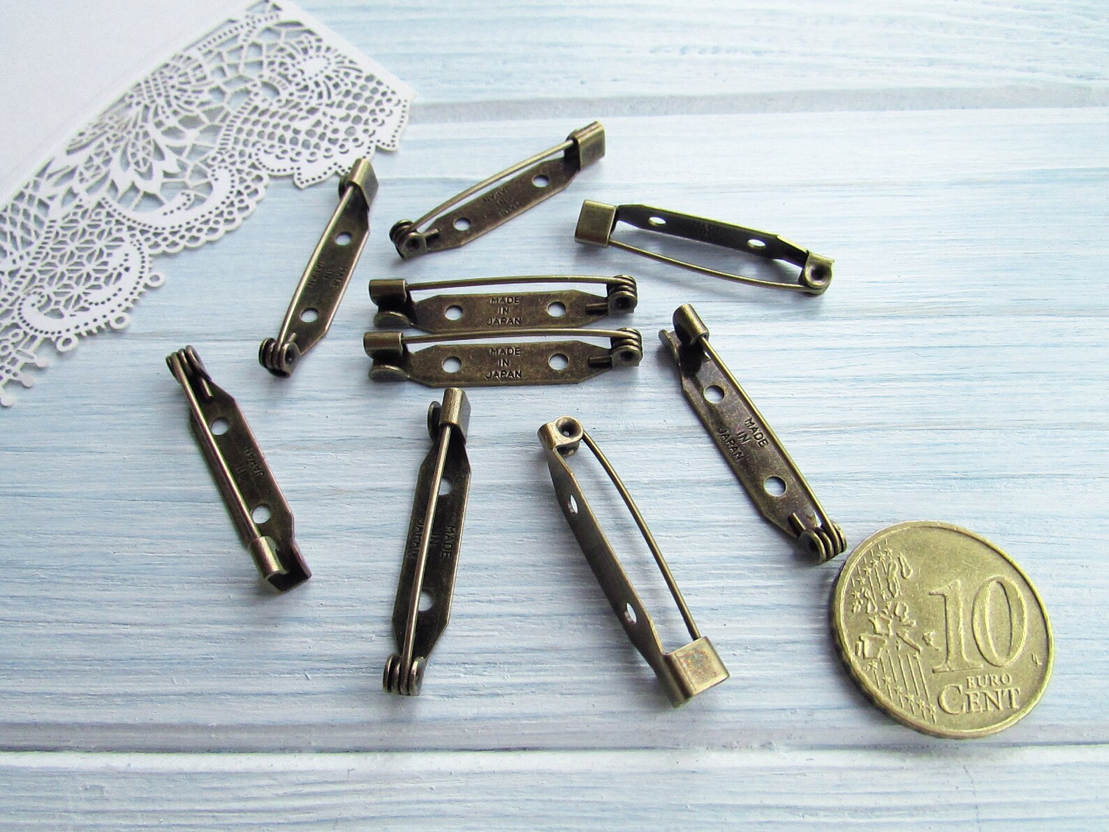 20 Pcs Brass 30 mm or antique Broche en métal Pin 118 pouce | Etsy