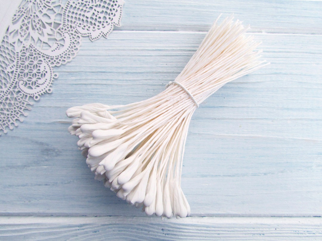 Japanese White Flower Stamens: Lily, Tulip, Iris (144 Stems) - Etsy