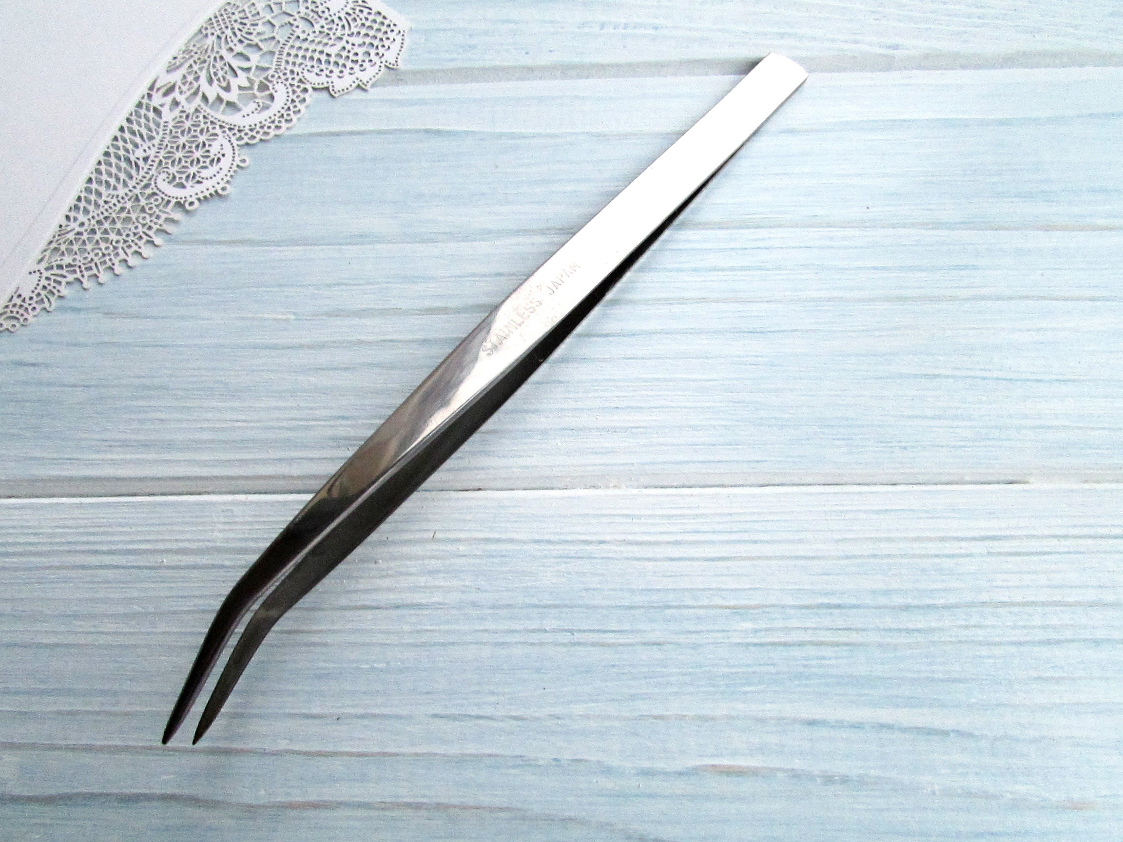 Pinzas japonesas curvadas de acero inoxidable L 150 mm | Etsy