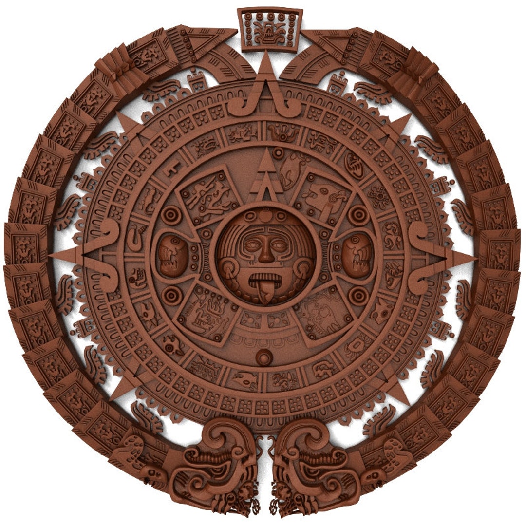 3D Mayan Calendar STL Model, CNC Router Engraver Files (digital ...