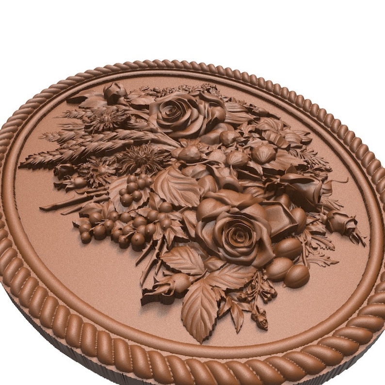 3D STL Model for CNC Router Engraver, Carving Machine Relief, CNC Files for Wood, Flowers 02 - Etsy