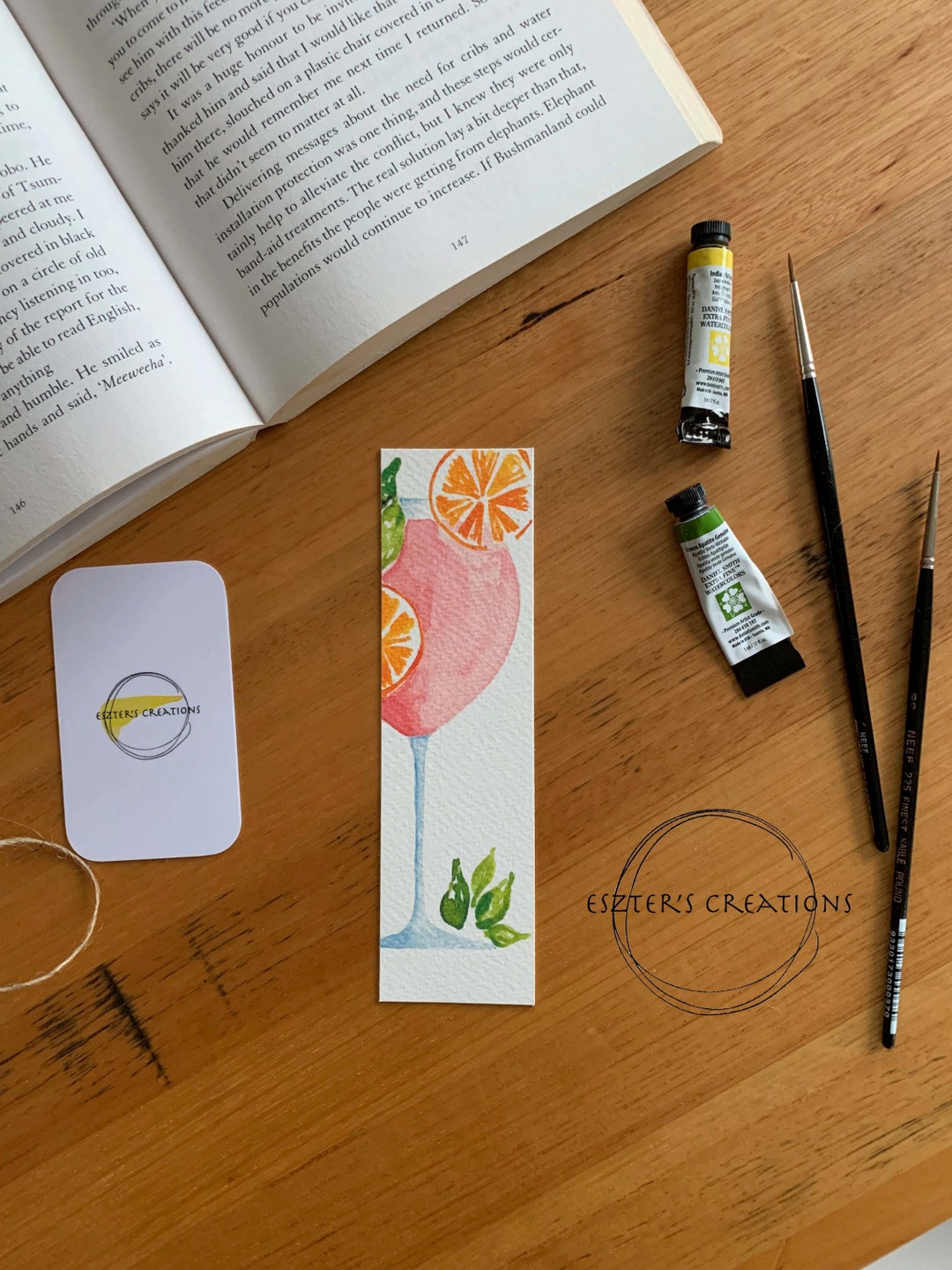 Cocktail Bookmark Summer Bookmark Drink Bookmark Summer - Etsy