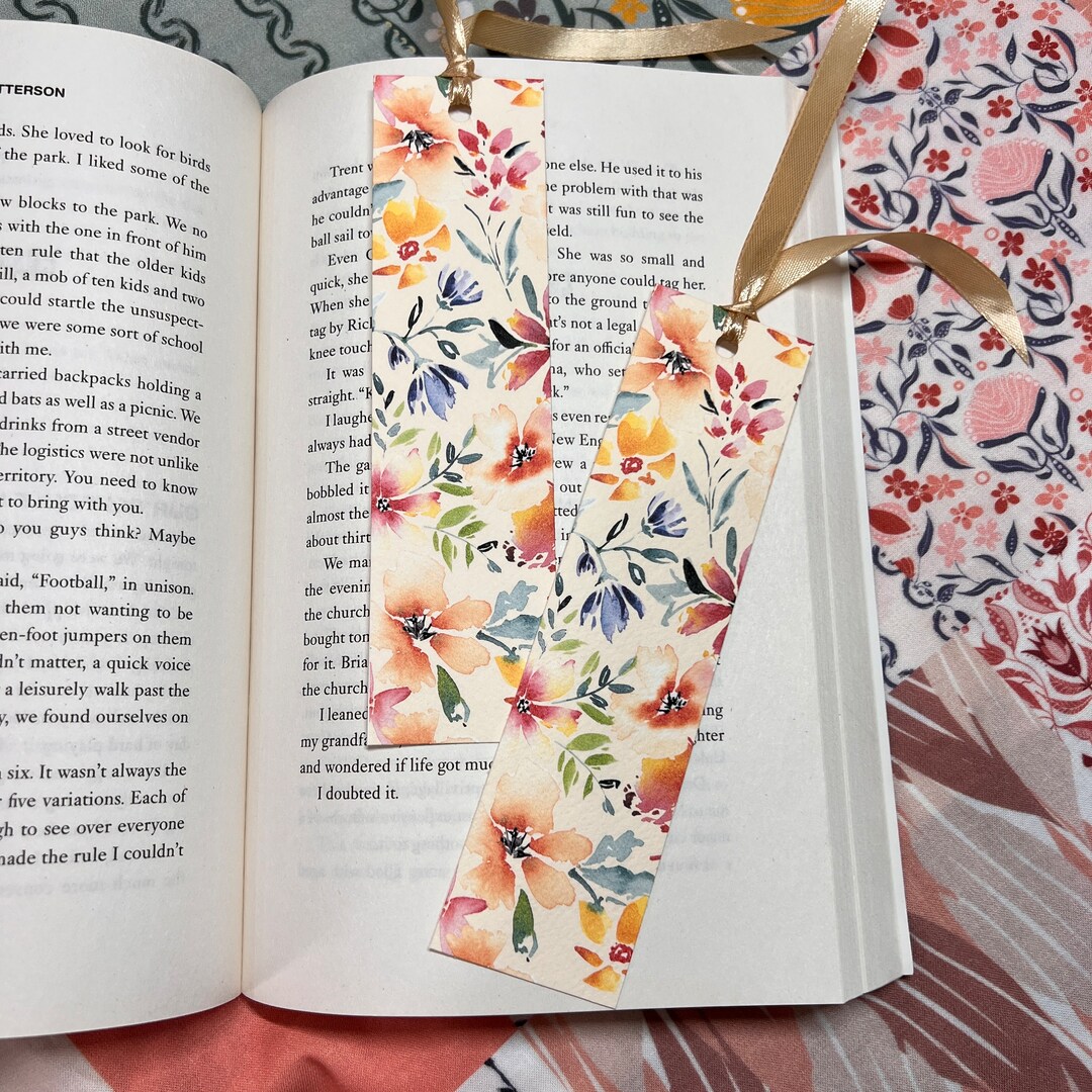 Flower Bookmark, Watercolor Flowers, Gift for Her, Gift for Mum ...