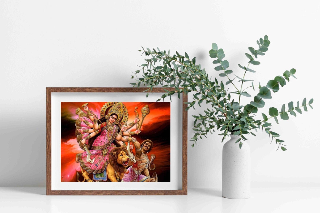 Durga Mata Digital File, JPEG, Instant Download File for Printing ...