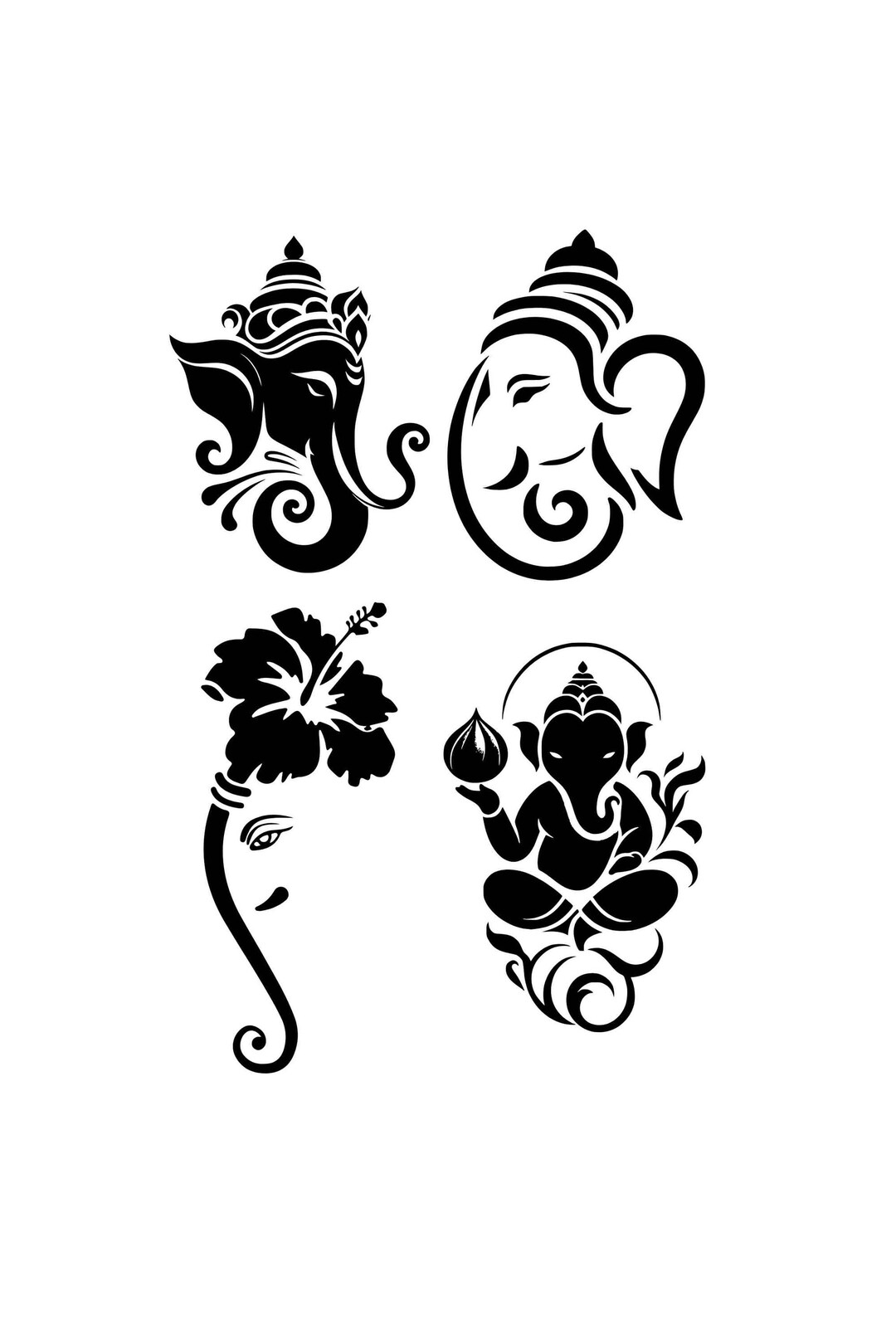 Ganesh Outline Digital Pdf, Jpeg, PNG, Files, Cut File for Cricut and ...