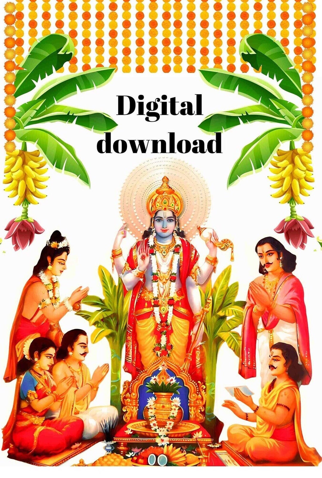 Satyanarayana Swamy Gruhapravesam Digital File, JPEG, Instant Download ...